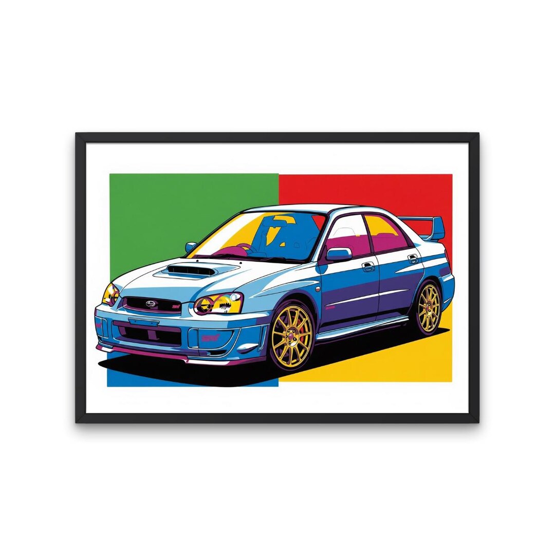 Pop Art Subaru Impreza WRX STI Poster: JDM Car Art - Etsy