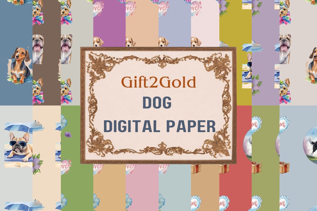 Dog Digital Paper Seamless Digital Paper Dog Patterns - Etsy