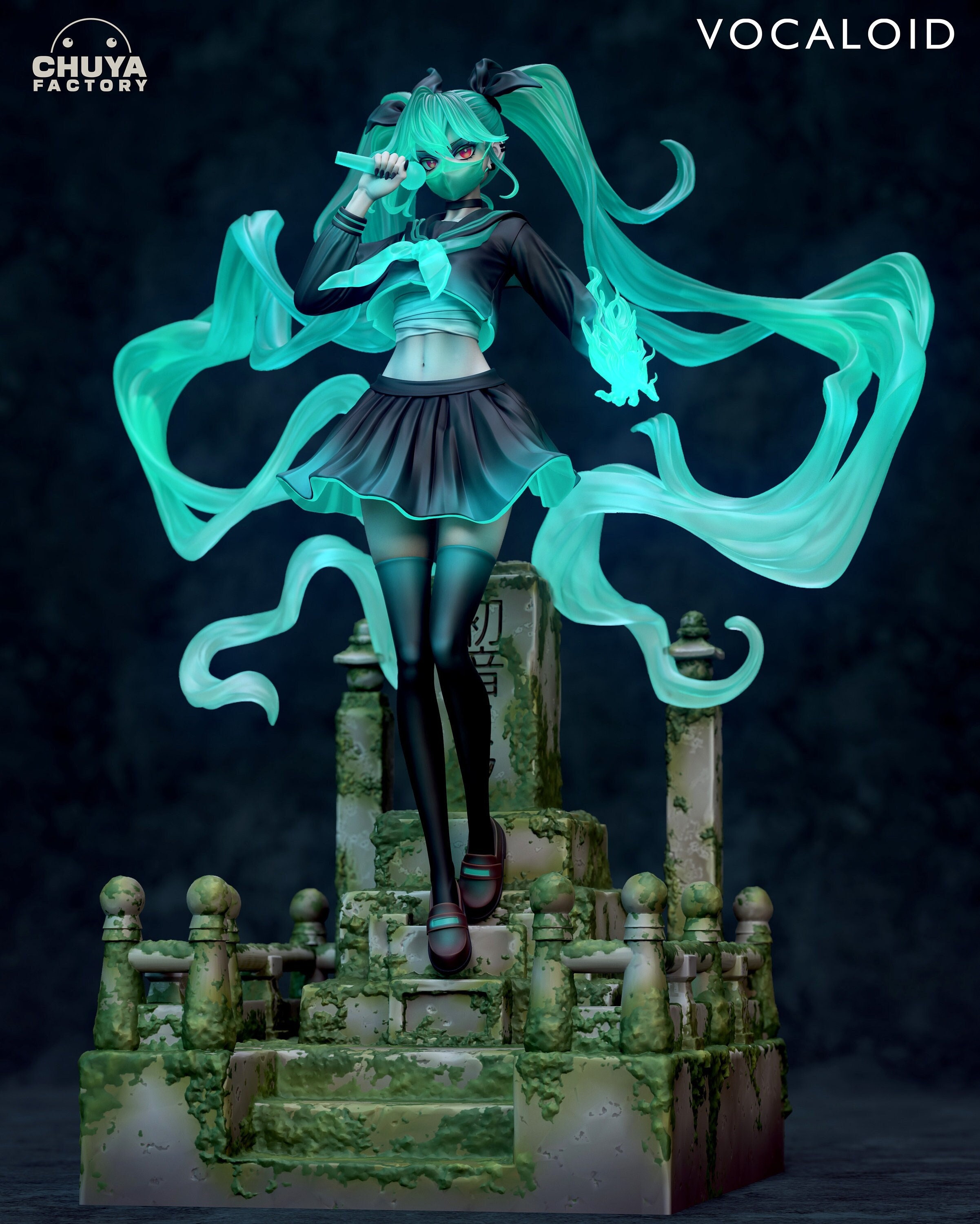Hatsune Miku Action Figure Resin 3d Printed 3d Model Etsy