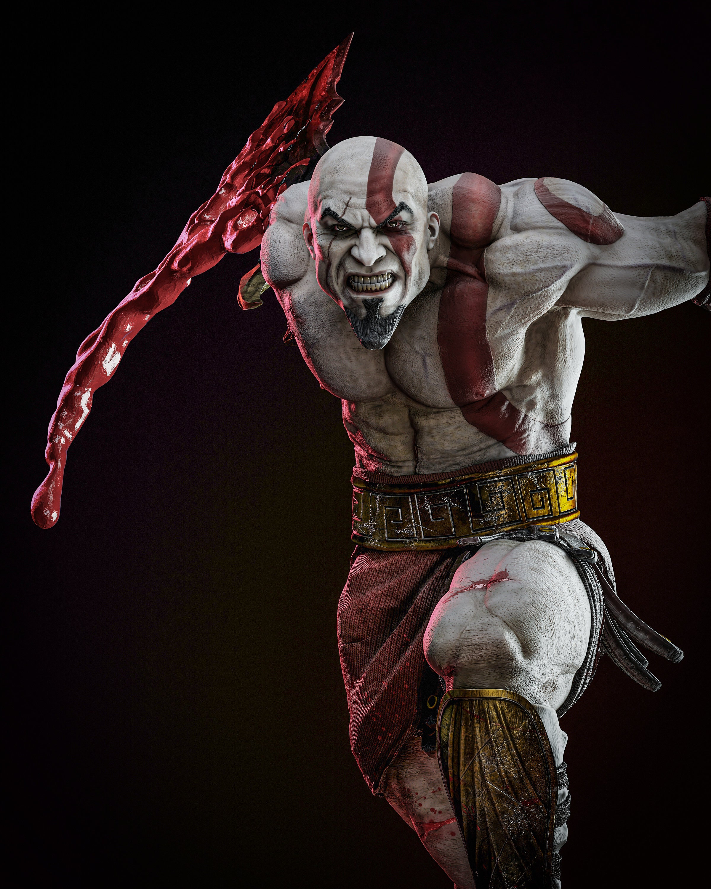 Kratos 3D STL File for 3D Printer 3D Print Model Gift Movie Lover ...