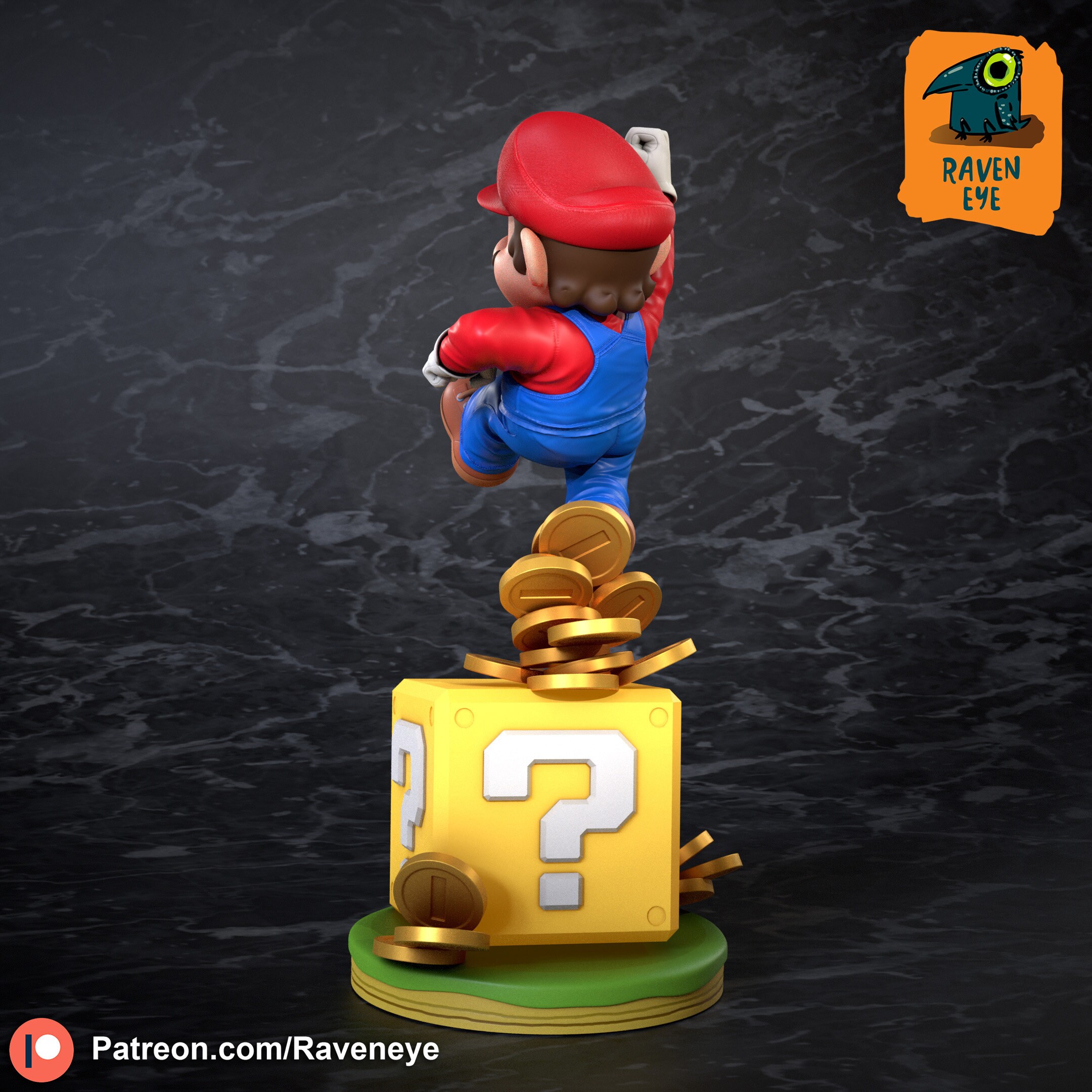 Mario Action Figure Resin 3D Printed Super Mario Bros 3D Model Free ...