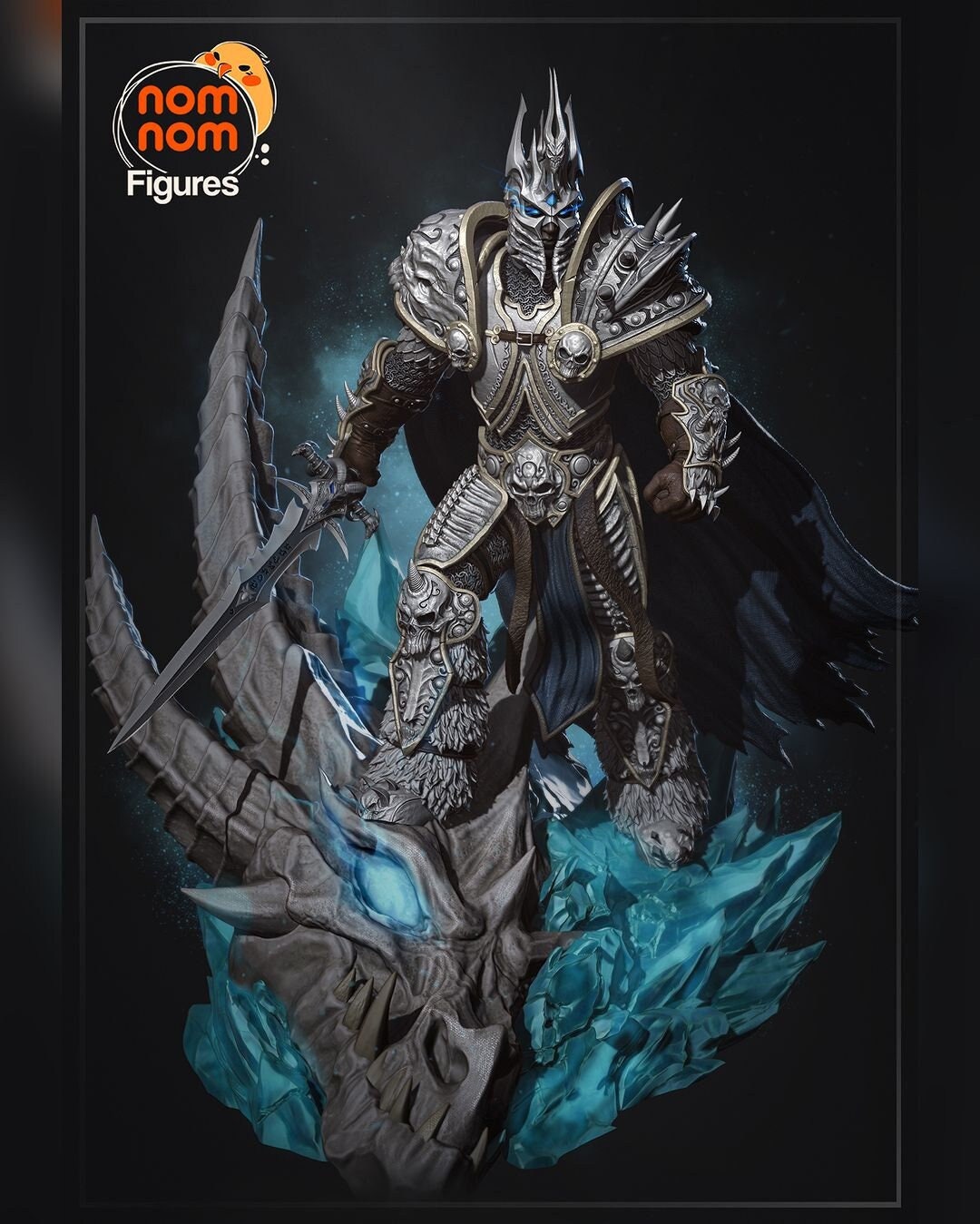 The Lich King Arthas Action Figure Resin 3D Printed World of Warcraft ...