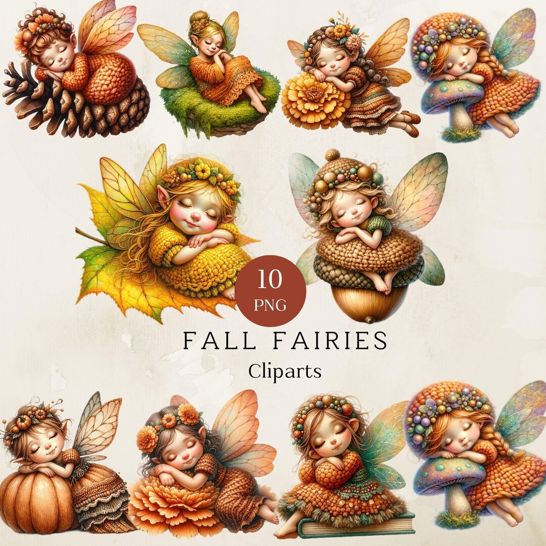 Autumn Fairy Png Clipart, Fall Fairy Girl Clipart Pack, Fall Fairy ...
