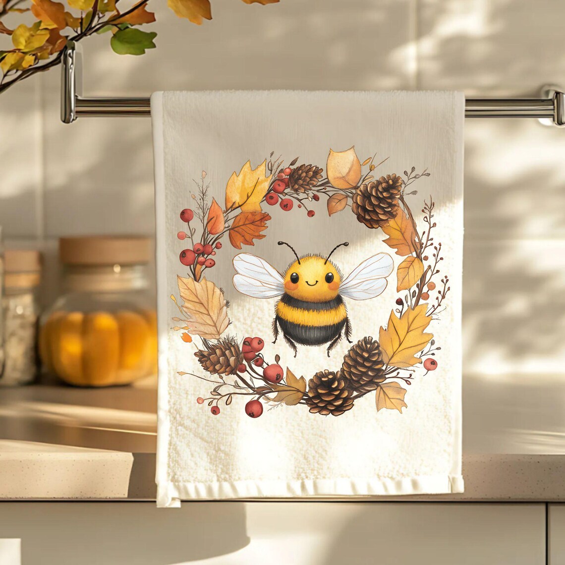 Clipart Autumn Bees, Fall Bees Digital Illustrations, Cute Nature PNG ...