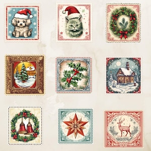Christmas Postage Stamps Clipart, Christmas Postage Stamps Clipart ...