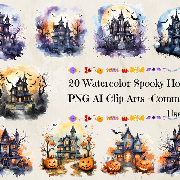Halloween Watercolor - Etsy