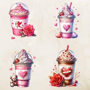 Coffee Clipart for Valentine's Day, Cute Valentine Coffee Clipart ...