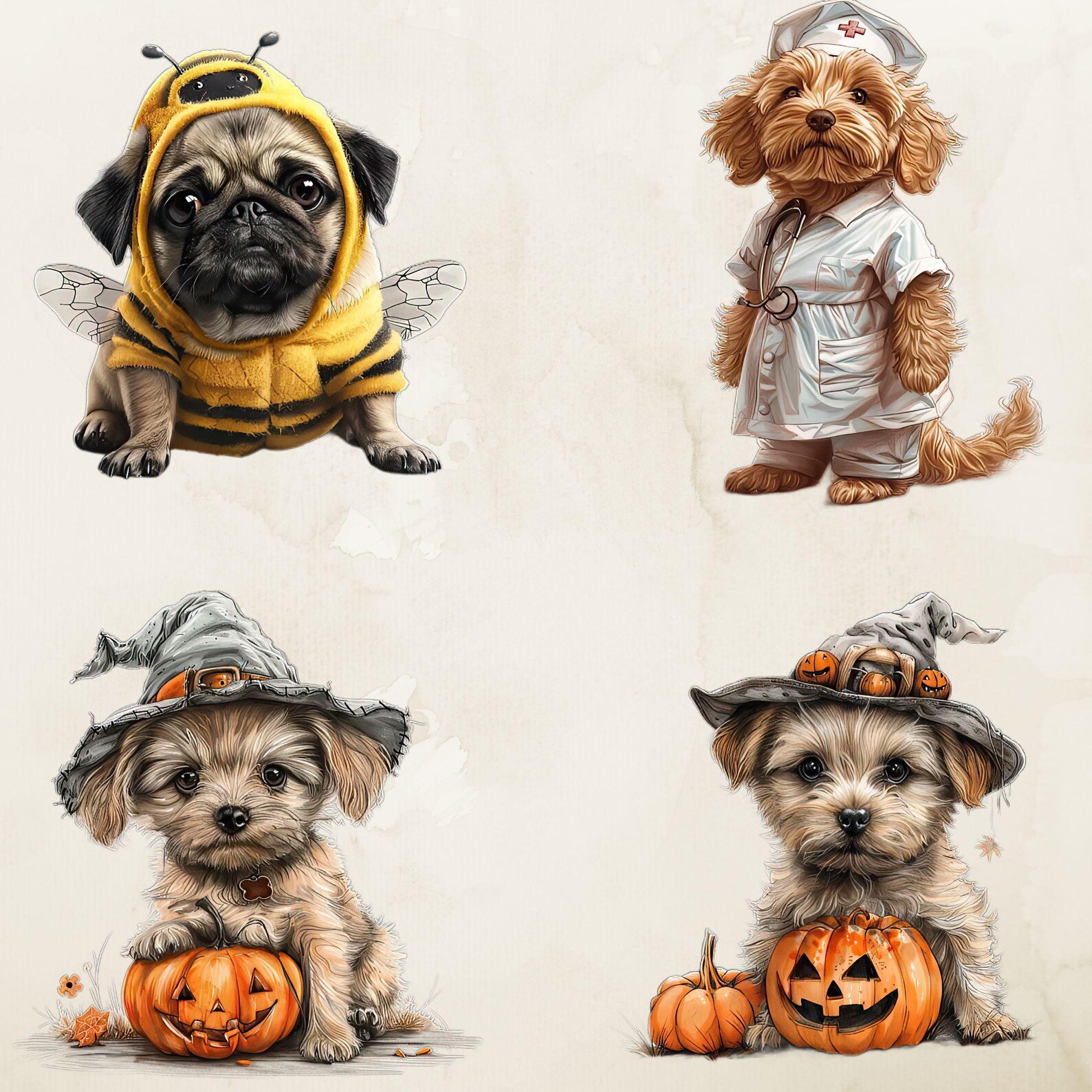 Halloween Dog Clipart, Costumed Pups PNG (digital Download) - Etsy