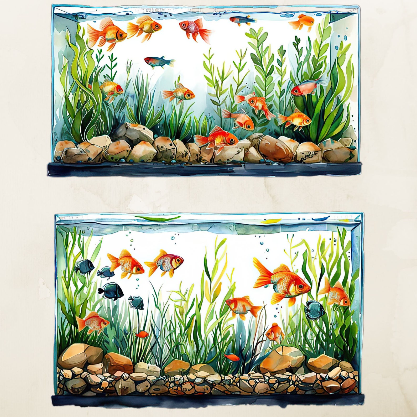 Fish Tank Clip Art, Goldfish Bowl, Fish Bowl Png, Png Sublimation, Fish ...
