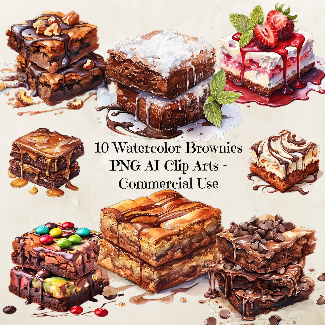 Brownies Clipart, Watercolor Clipart, Brownies Girl Scouts Clipart ...