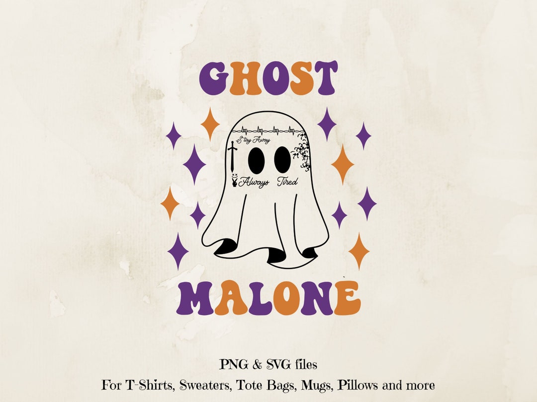 Ghost Malone Svg Ghost Malone Png Trendy Halloween Svg - Etsy