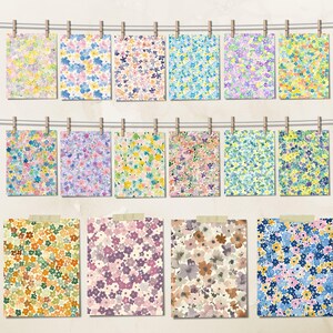Ditsy Floral Digital Paper, Cute Ditsy Floral Seamless Pattern, Cute ...