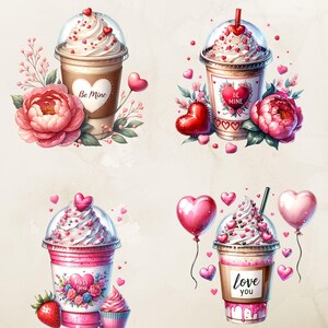 Coffee Clipart for Valentine's Day, Cute Valentine Coffee Clipart ...