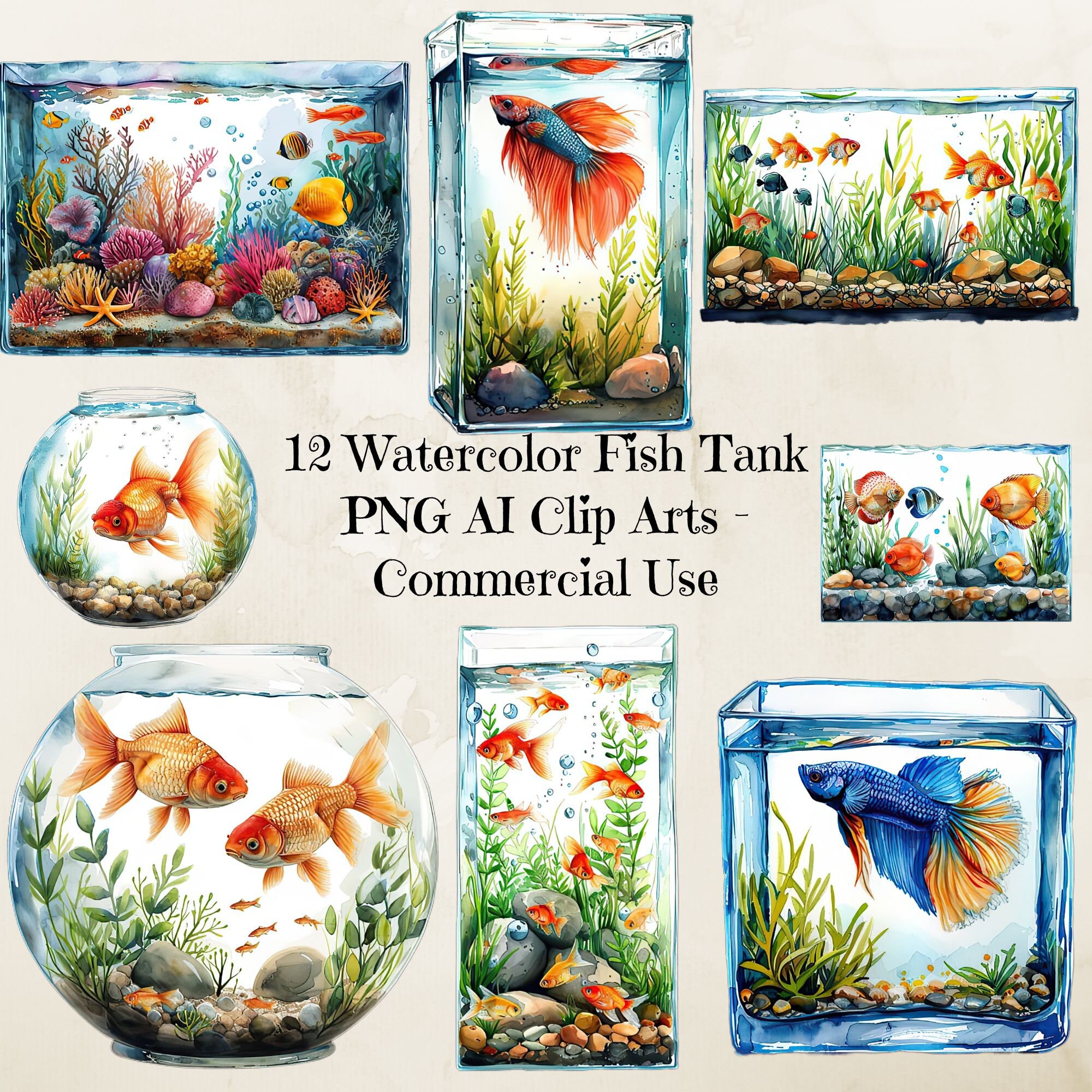 Fish Tank Clip Art, Goldfish Bowl, Fish Bowl Png, Png Sublimation, Fish ...
