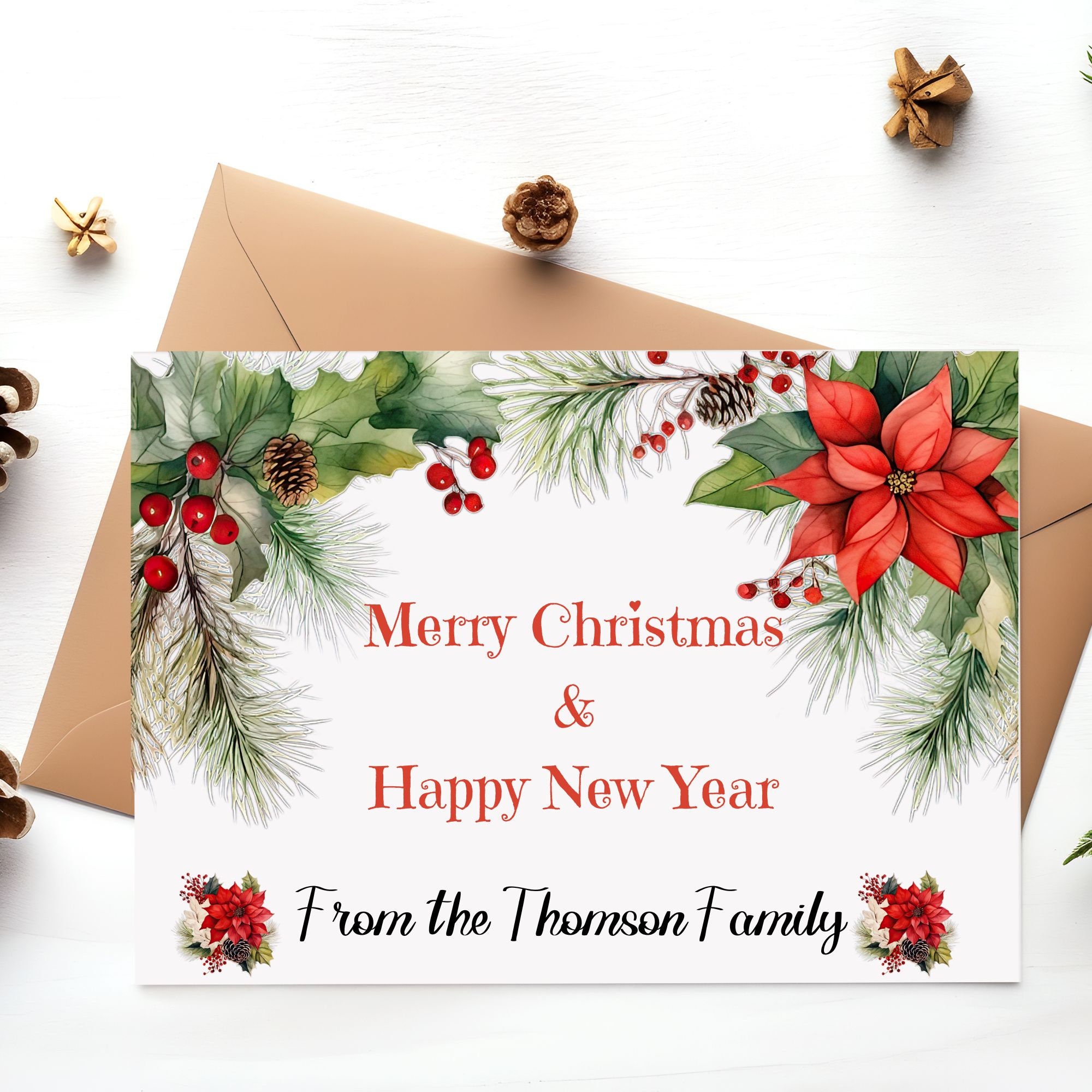 Watercolor Christmas Poinsettia Border Clipart, Poinsettia Clipart ...