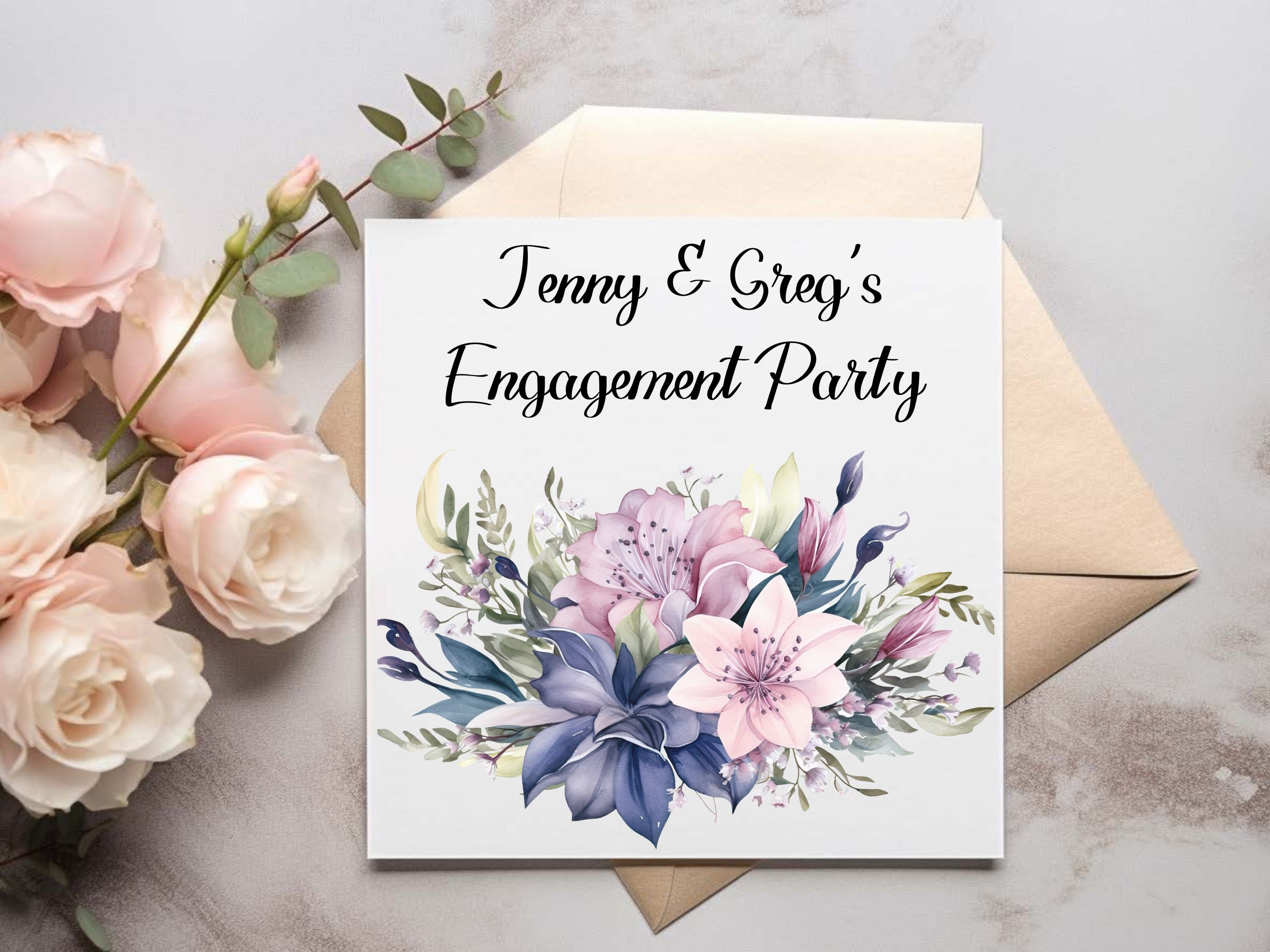 Navy and Pink Floral Watercolor Clipart Pack, Navy and Blush Flower ...