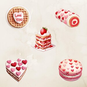 Valentine Treats Clipart, Watercolor Treats for Valentine's Day ...