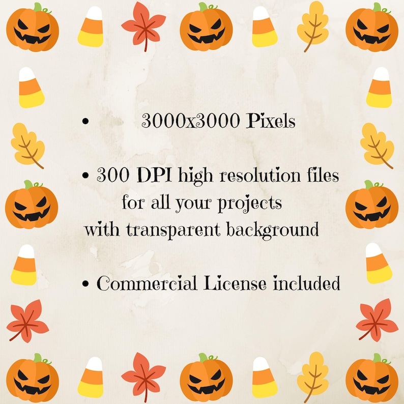 Woodland Halloween Clipart, Autumn Animals, Cute Woodland Halloween ...