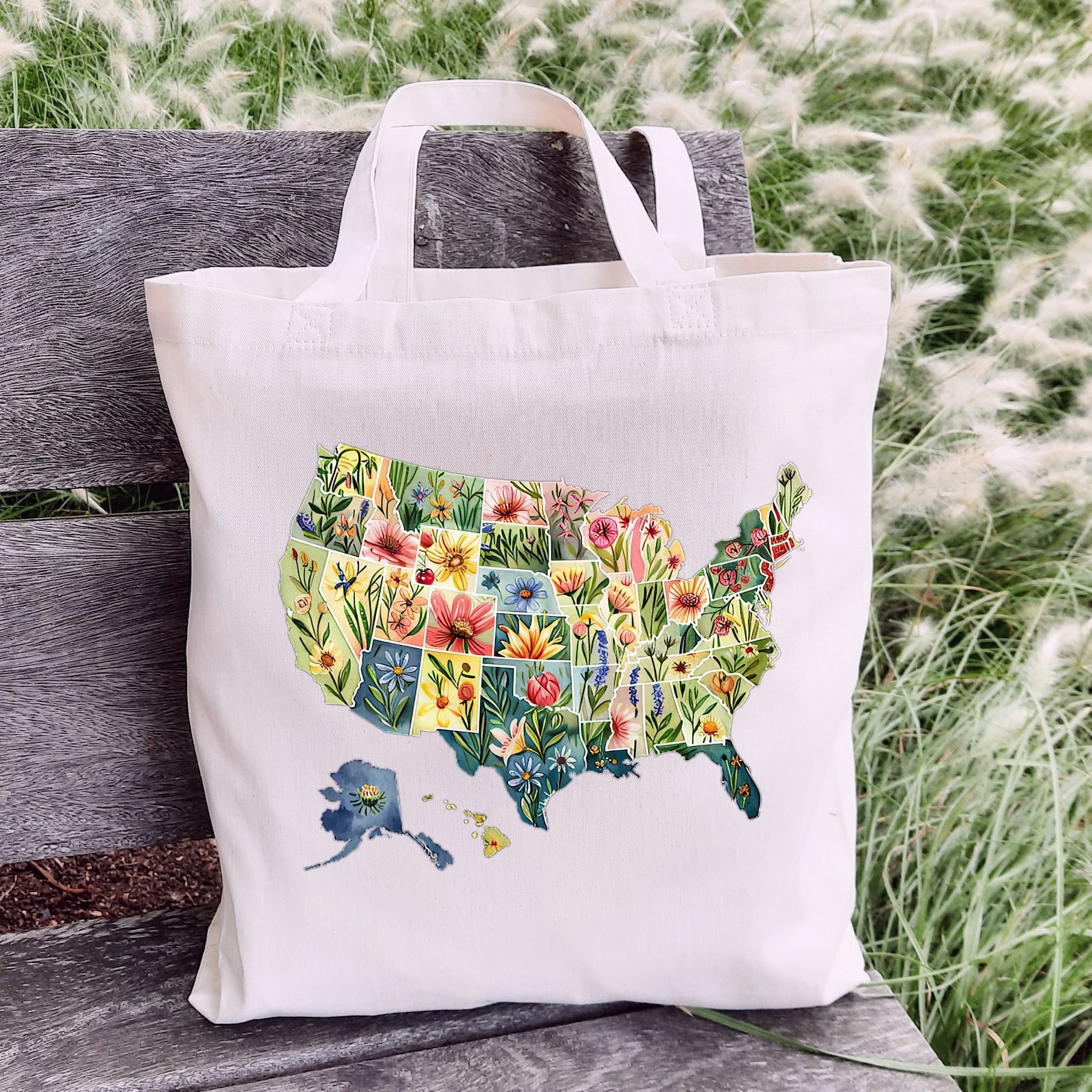 USA Map Clipart Floral, United States Floral Map, United States Png ...