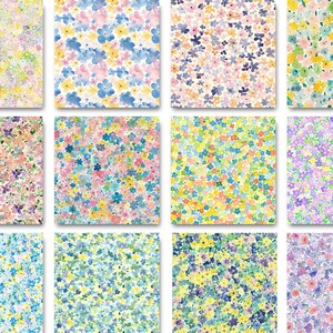 Ditsy Floral Digital Paper, Cute Ditsy Floral Seamless Pattern, Cute ...