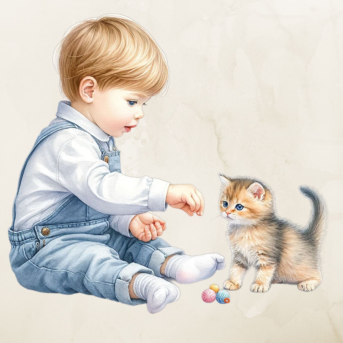 Toddler and Cat Clipart, Toddler and Cat Png, Baby Clipart, and ...