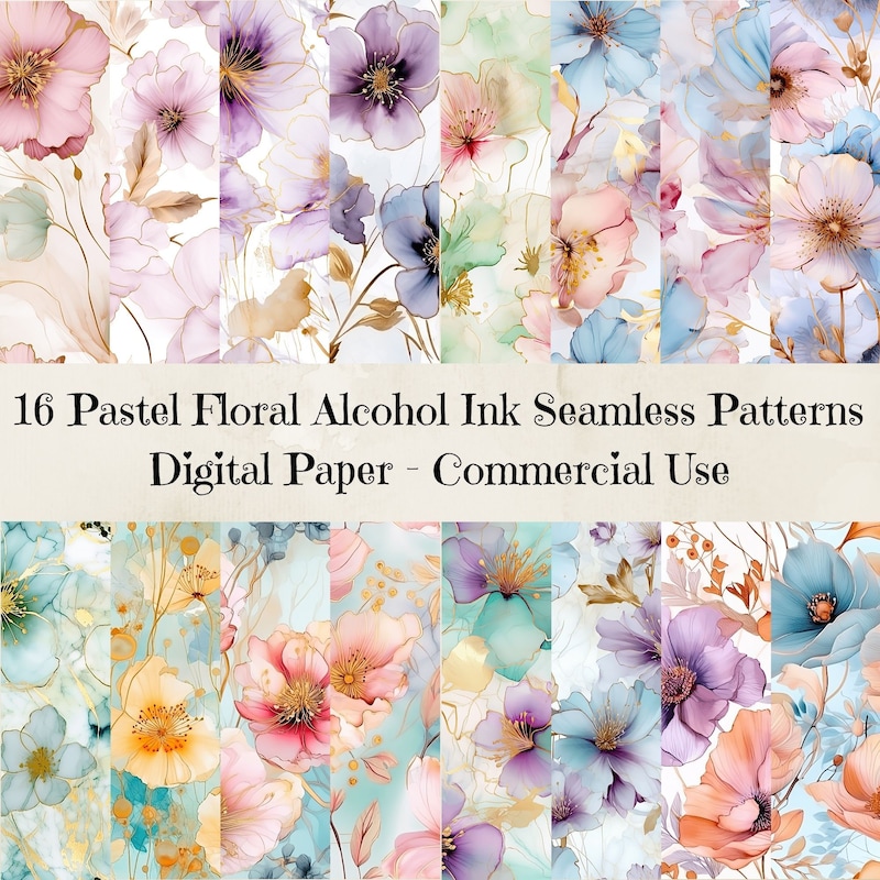 Alcohol Ink Flowers - Etsy