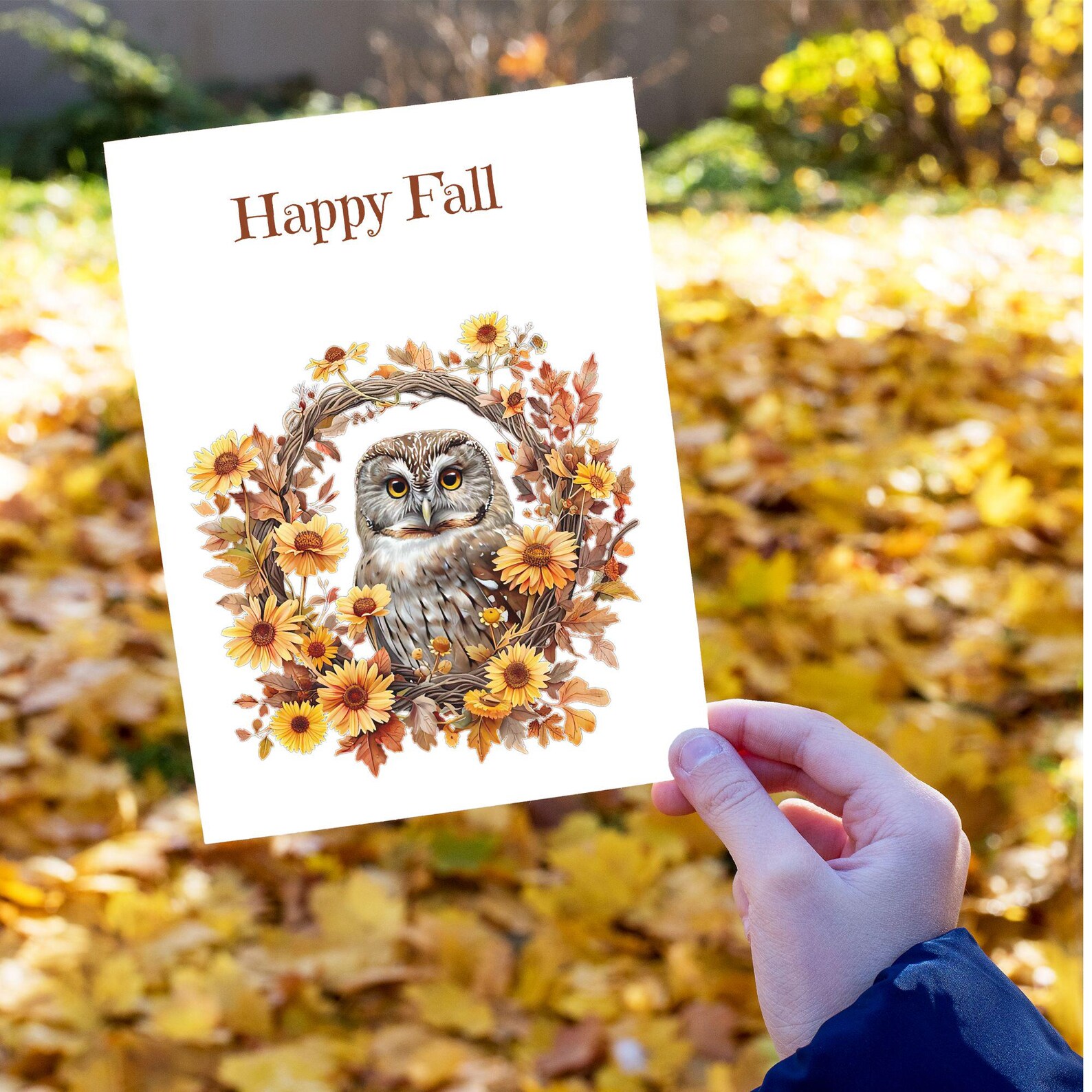 Autumn Owl Clipart, Autumn Cute Owl Watercolor Clipart, Halloween Owl ...