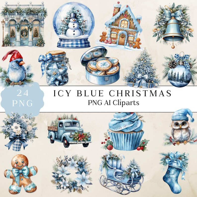 Light Blue Christmas Clipart, Blue Winter Christmas Png Clipart ...