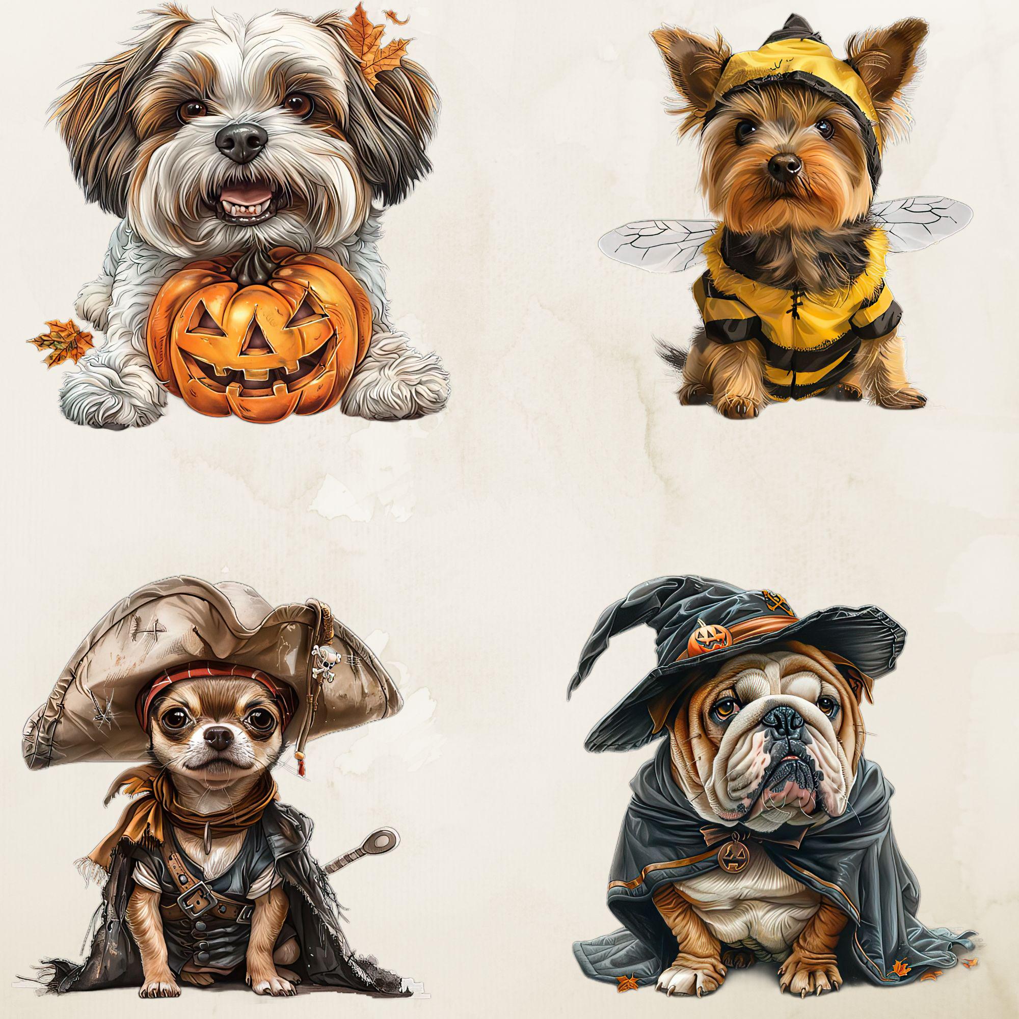 Halloween Dogs Clipart, Cute Costumed Dog PNG (digital Download) - Etsy