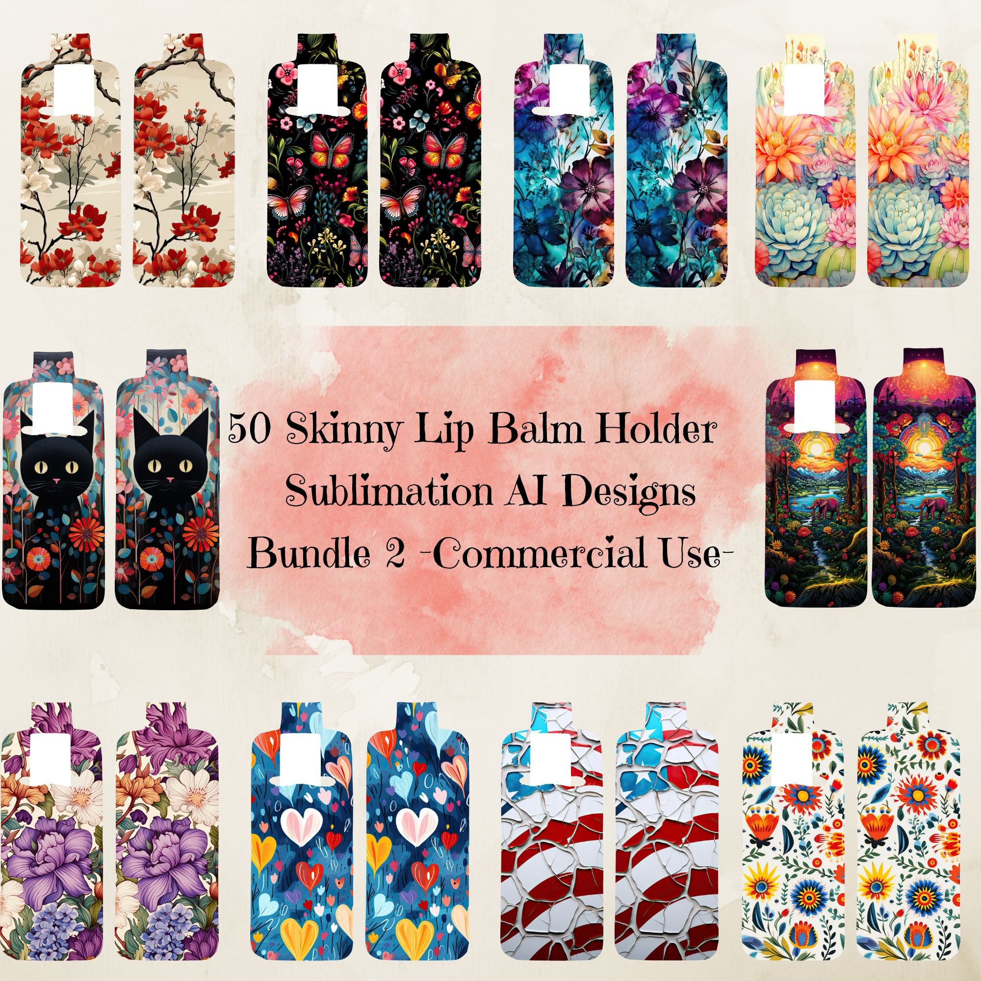 50 PNG Skinny Lip Balm Holder Sublimation Design, Lip Balm Designs, Lip ...
