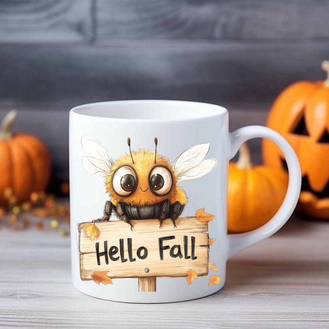 Clipart Autumn Bees, Fall Bees Digital Illustrations, Cute Nature PNG ...