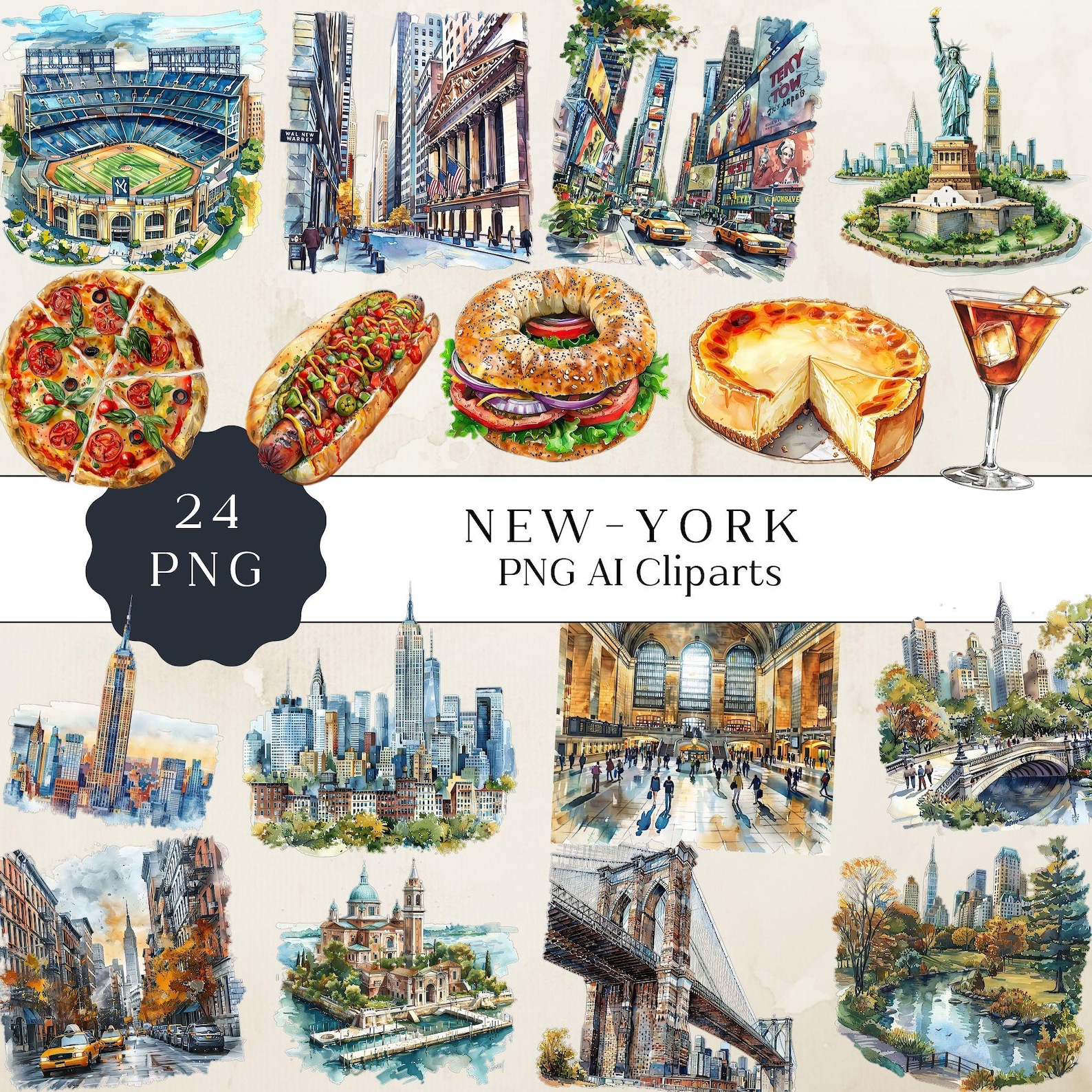New York City Clipart, Nyc Clipart, New York Travel Clip Art, New York ...