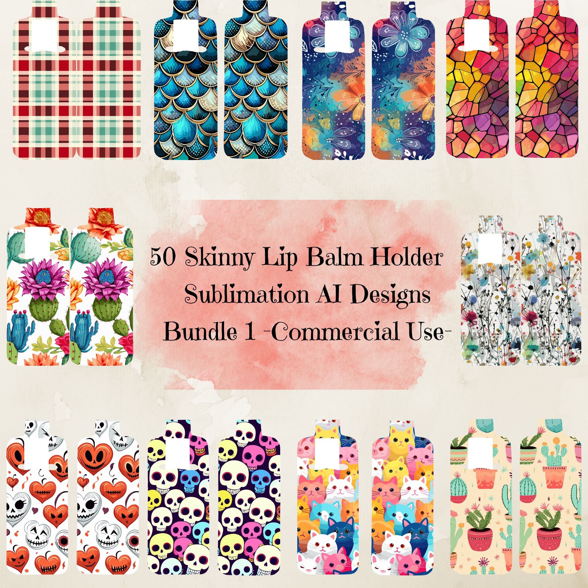50 PNG Skinny Lip Balm Holder Sublimation Design, Lip Balm Designs, Lip ...