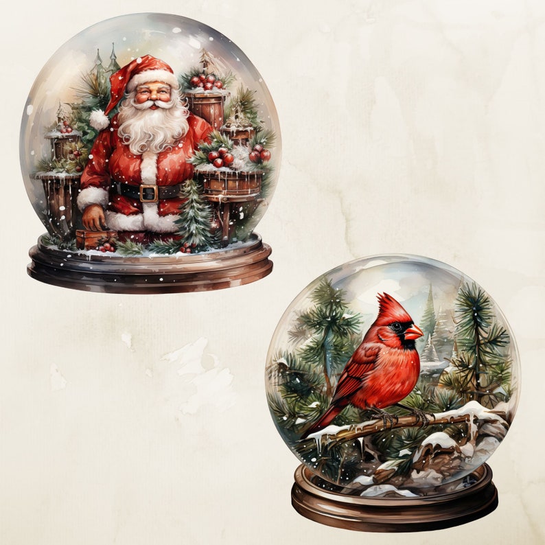 Christmas Snow Globe Clipart, Christmas Snow Globe Clipart Watercolor ...