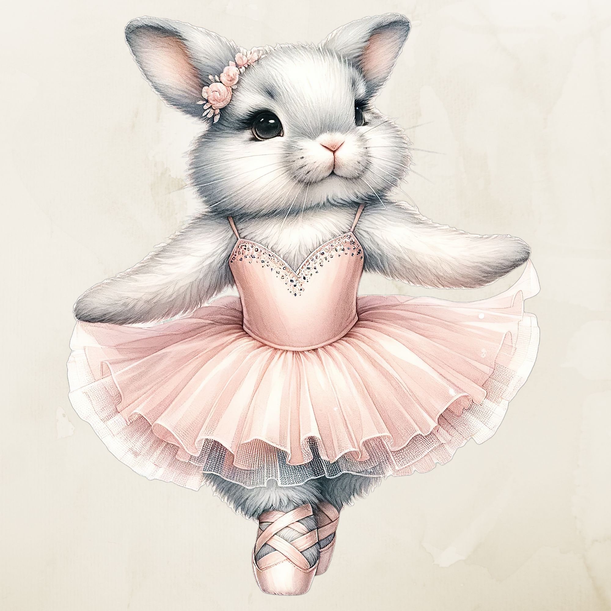 Watercolor Ballerina Bunny Clipart, Bunny Ballerina Png, Ballet Bunnies ...