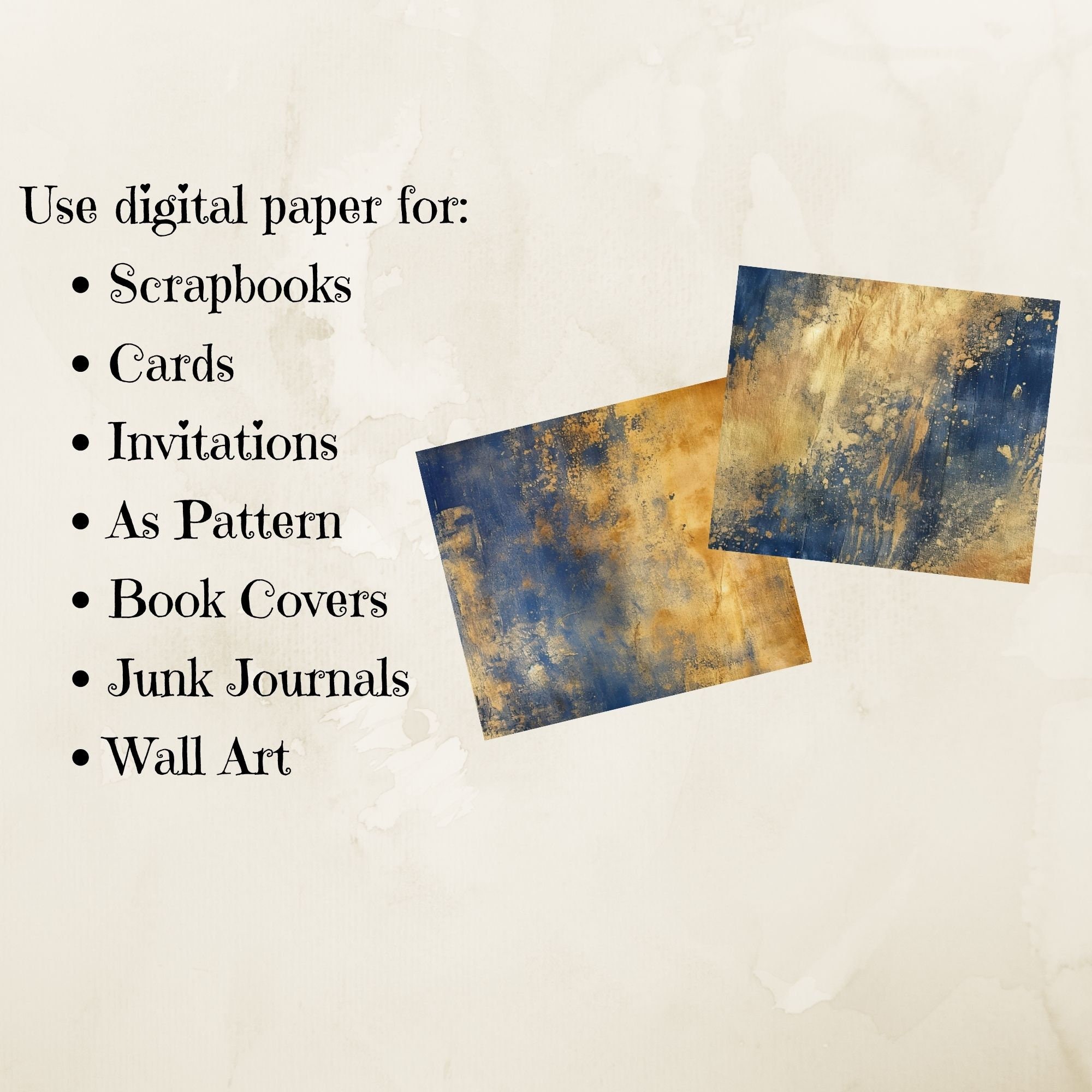 Gold and Navy Texture Clipart, Navy Blue Digital Papers With Gold Foil ...