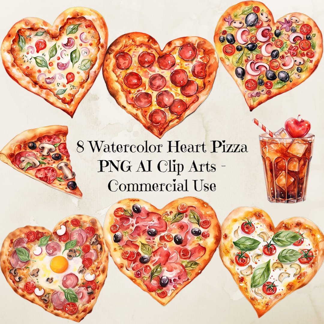 Heart Pizza Clipart, Pizza Valentine Png, Pizza Png, Valentine ...
