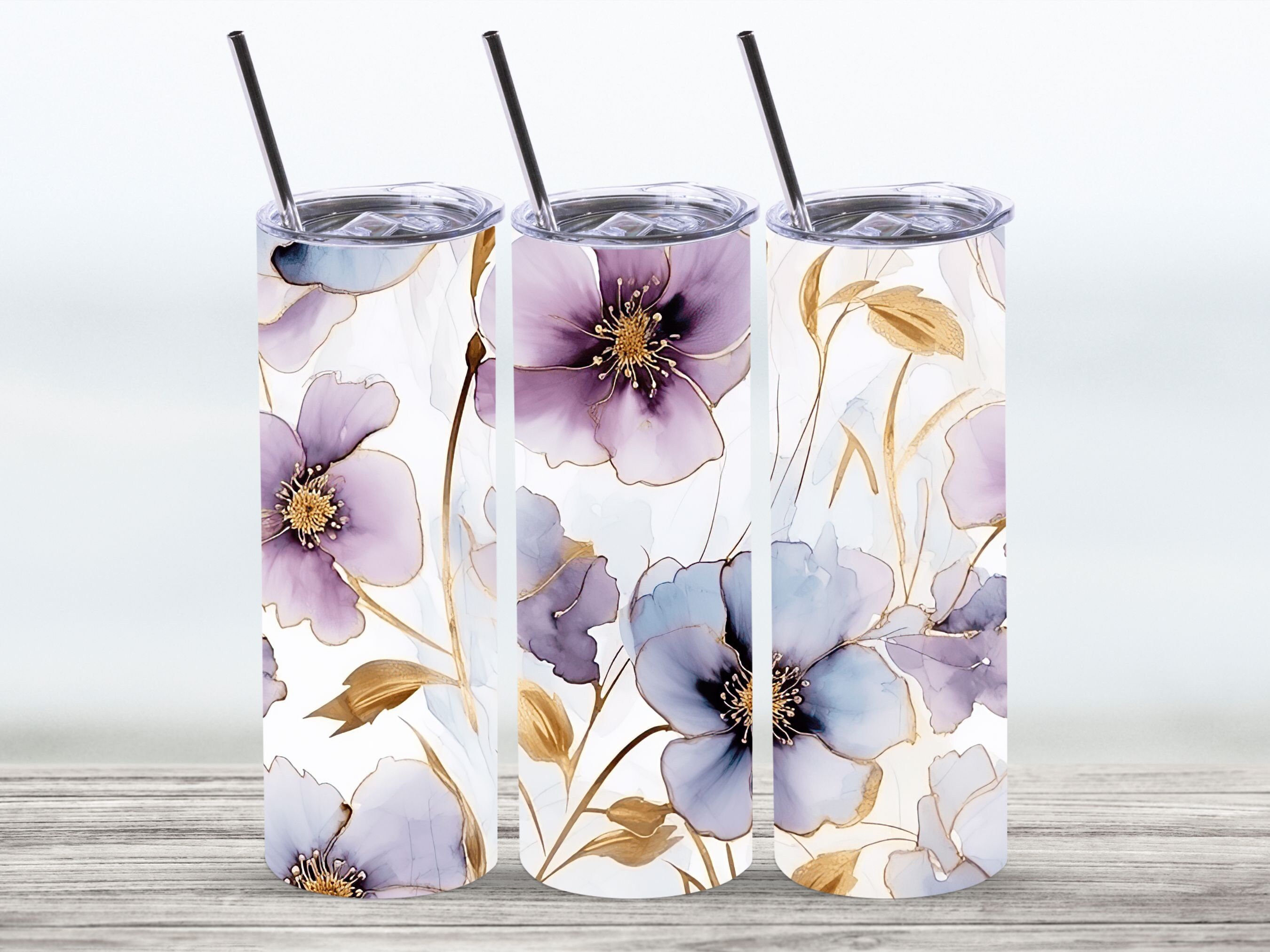 16 Pastel Floral Alcohol Ink Seamless Patterns Digital Paper ...