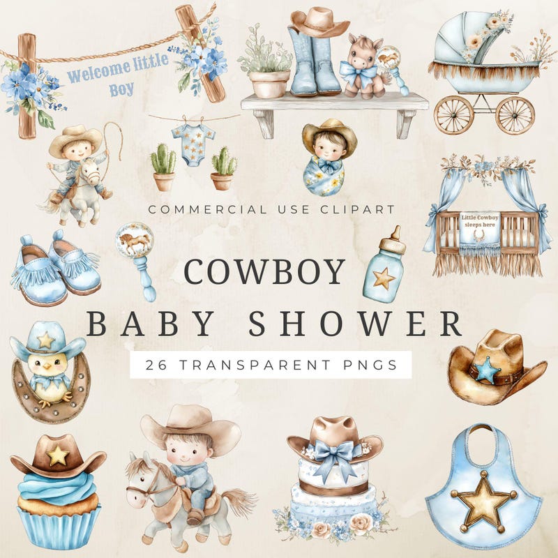 Cowboy Baby Shower - Etsy