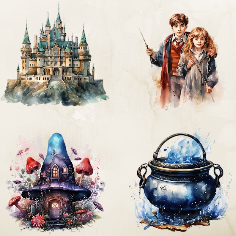 Wizard Academy Png Clip Art Bundle, Wizard Clipart, Wizard Academy Png ...