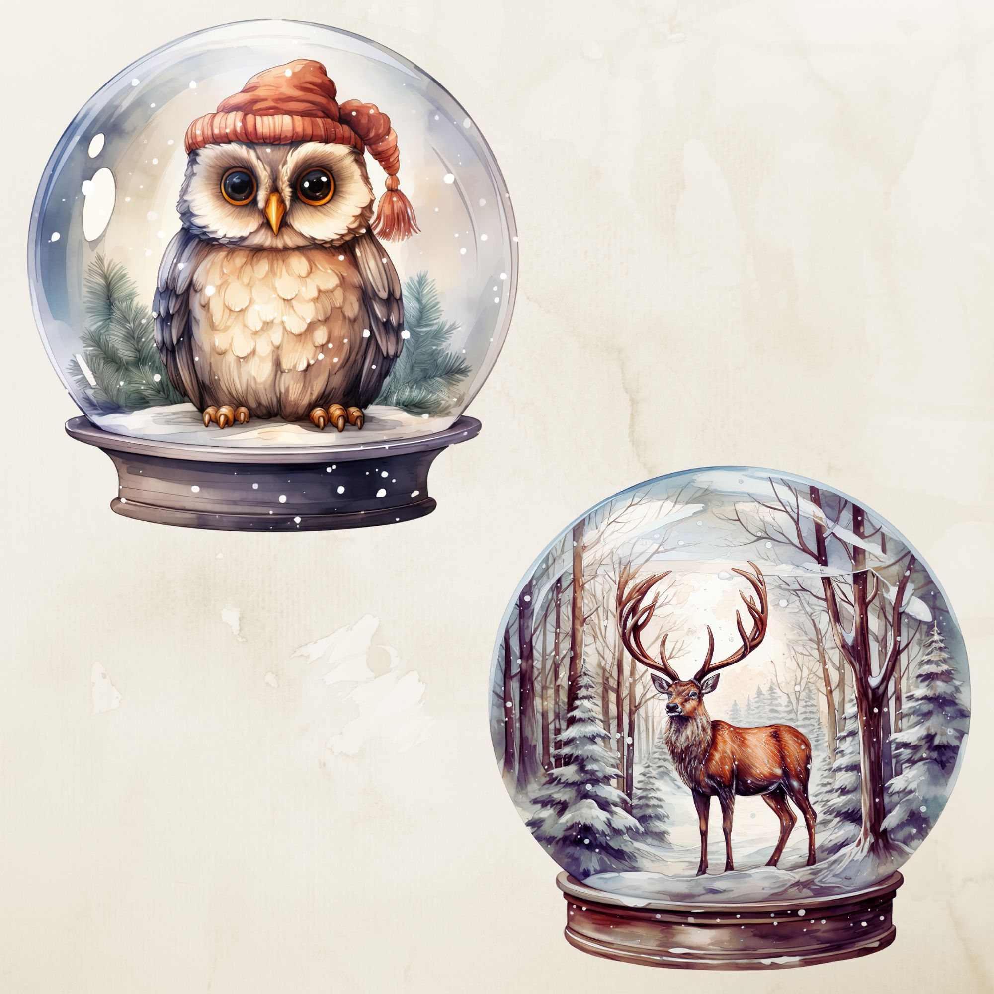 Christmas Snow Globe Clipart, Christmas Snow Globe Clipart Watercolor ...