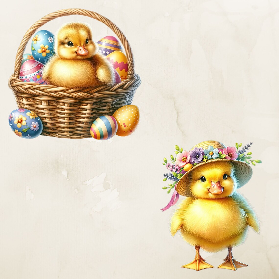 Easter Duckling Clipart, Duckling Clip Art, Duckling Png, Watercolor ...