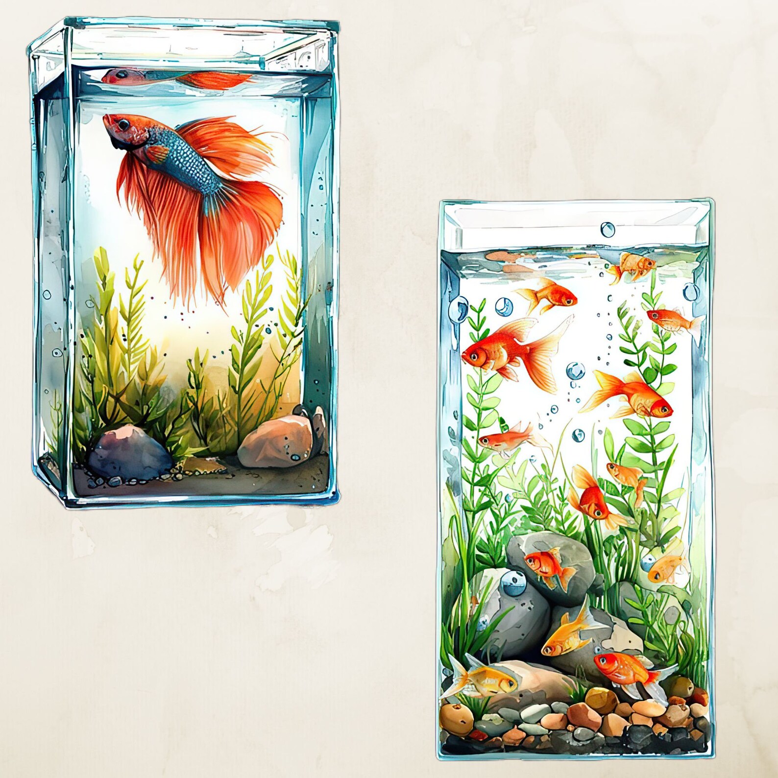Fish Tank Clip Art, Goldfish Bowl, Fish Bowl Png, Png Sublimation, Fish ...