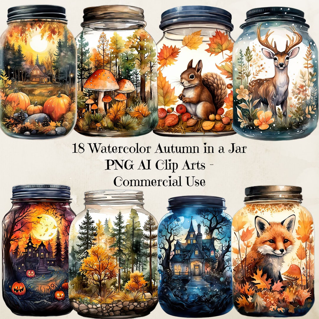 Autumn in a Jar Clipart, Sunflower Fall Mason Jar Png, Flowers in a Jar ...
