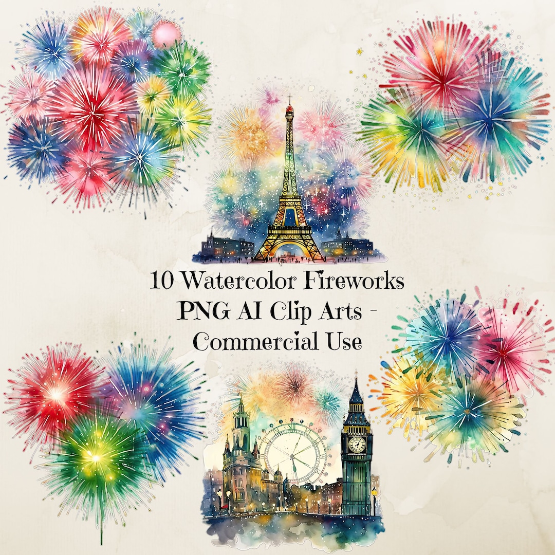 Fire Works Clipart, New Year Clipart, Fireworks Clip Art, New Years ...