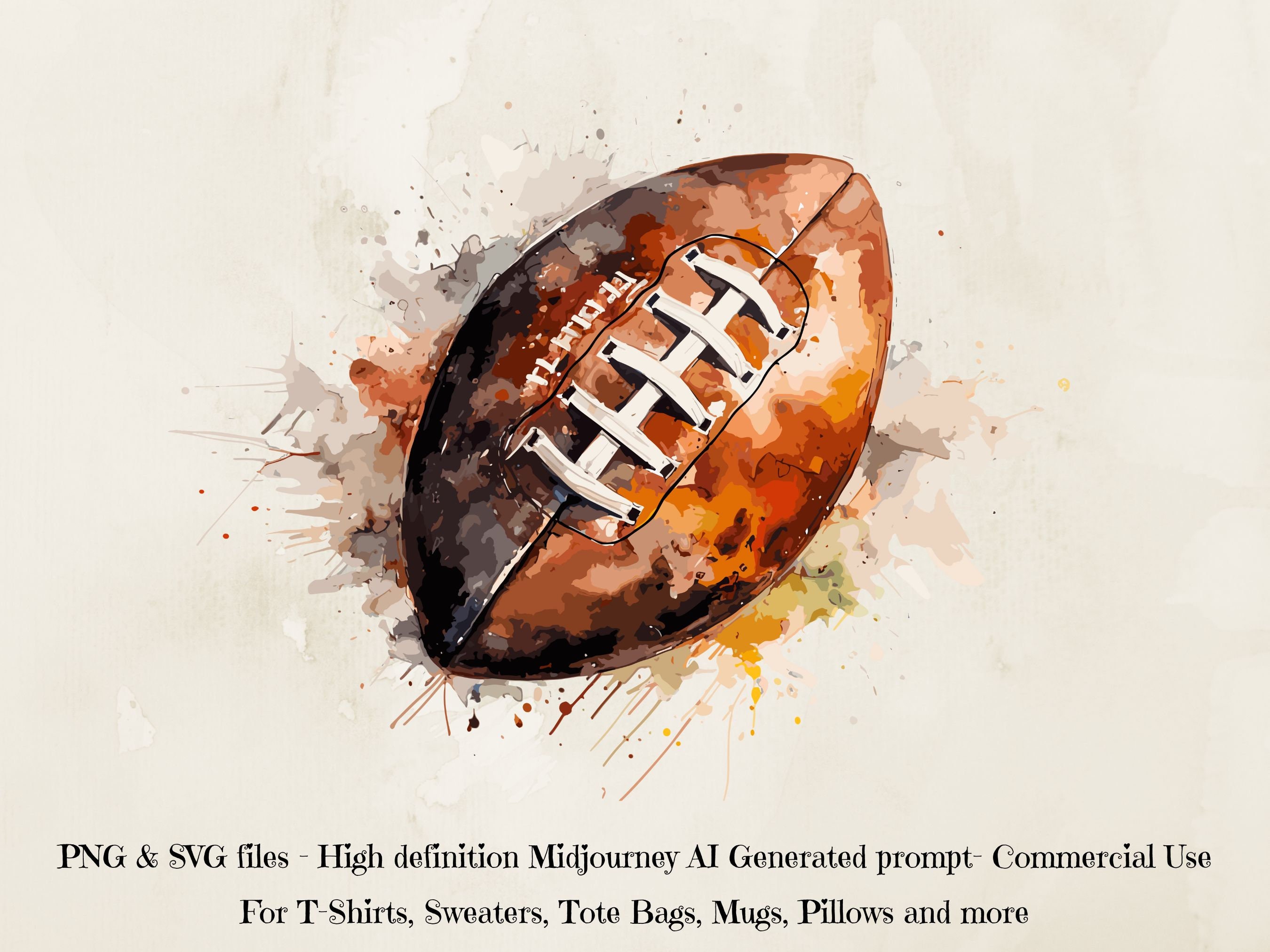 Football Watercolor Clipart, Football Png, Transparent Background ...