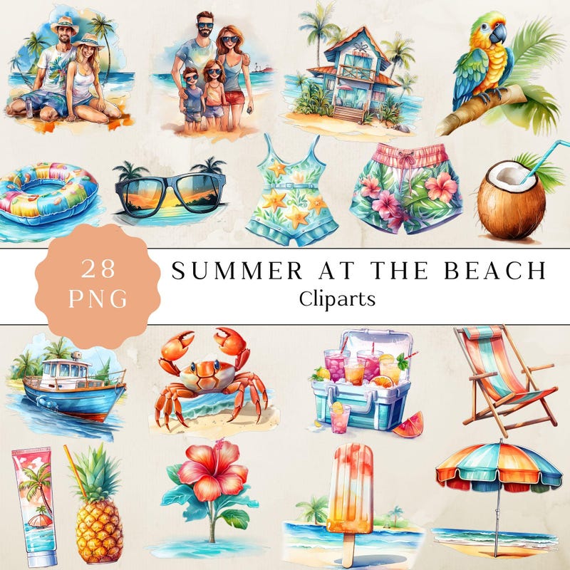 Clip Art Summer - Etsy