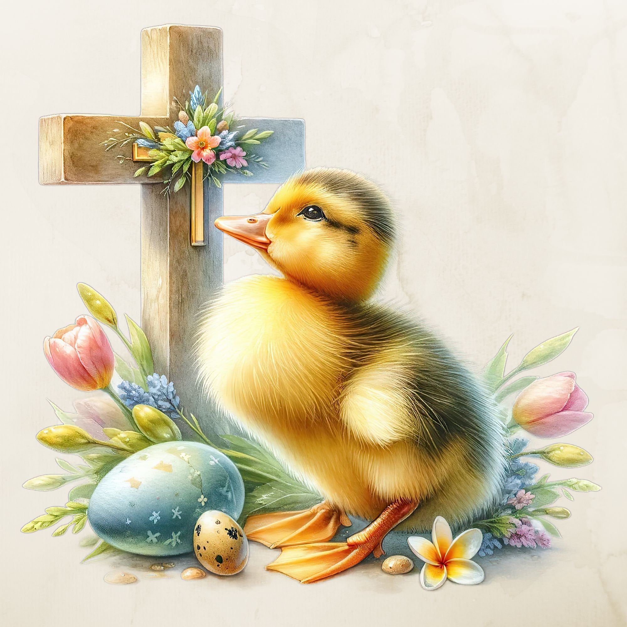 Easter Duckling Clipart, Duckling Clip Art, Duckling Png, Watercolor ...