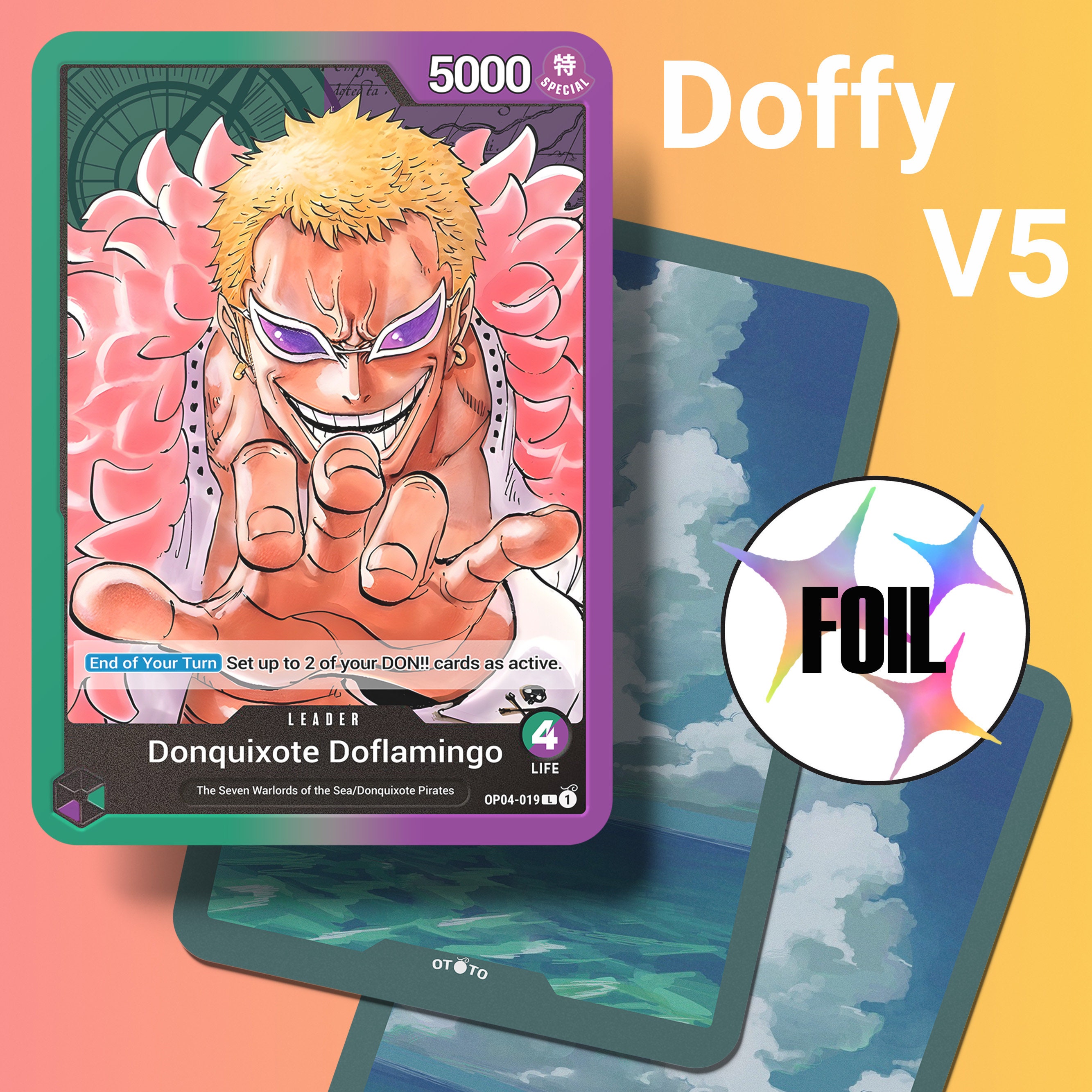 CUSTOM Leader ONEPIECE TCG - G/P Doflamingo - Etsy