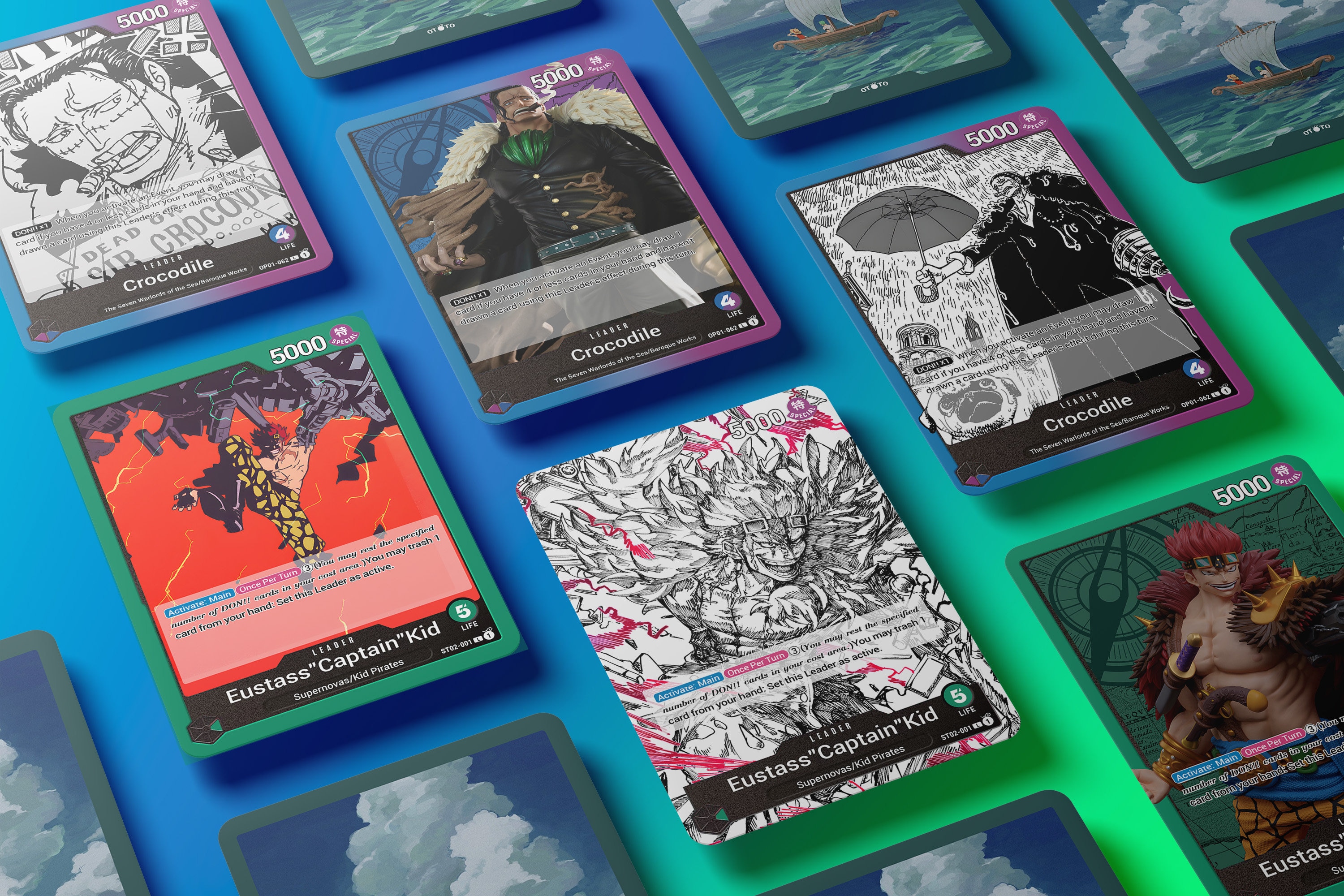CUSTOM Leader ONEPIECE TCG - Kid&crocodile - Etsy